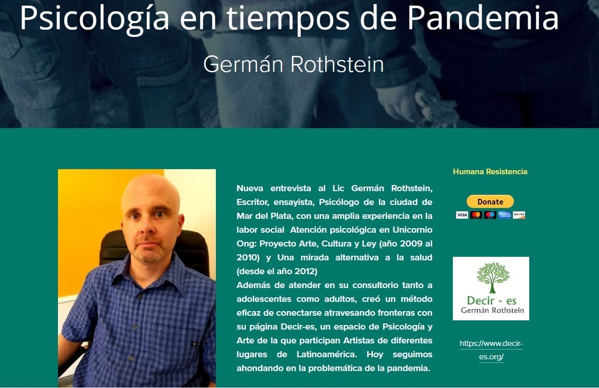 «Entrevista revista Humana Resistencia» (11/2020) | "Decir-es: Espacio ...